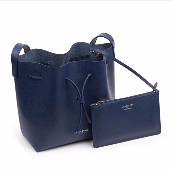 Lancaster Paris | Bags | Lancaster Paris Smooth Leather Bucket Bag Nwt ...